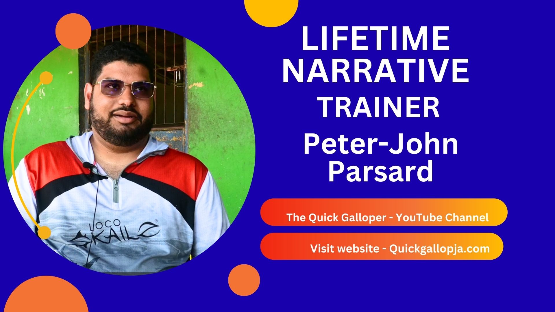 LIFETIME NARRATIVE: Trainer Peter-John Parsard - Quickgallopja.com